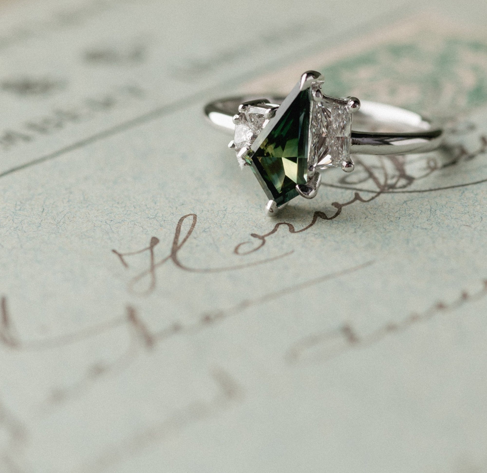 Irregular Cluster of Sapphire & Trapezoid
