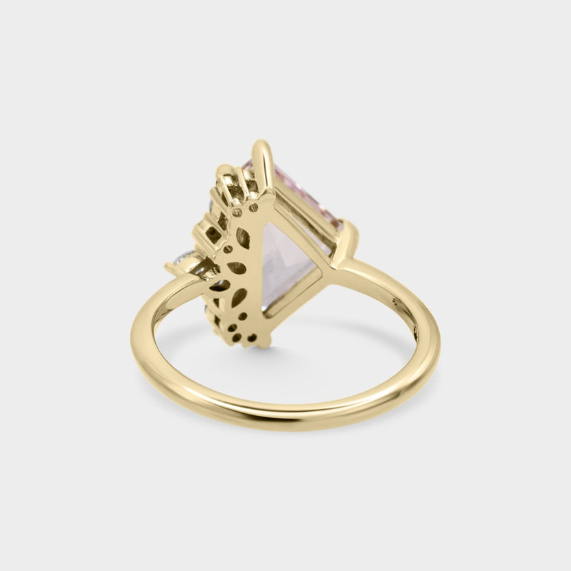 2.65ct Irregular Cluster of Morganite & Diamond – Laher