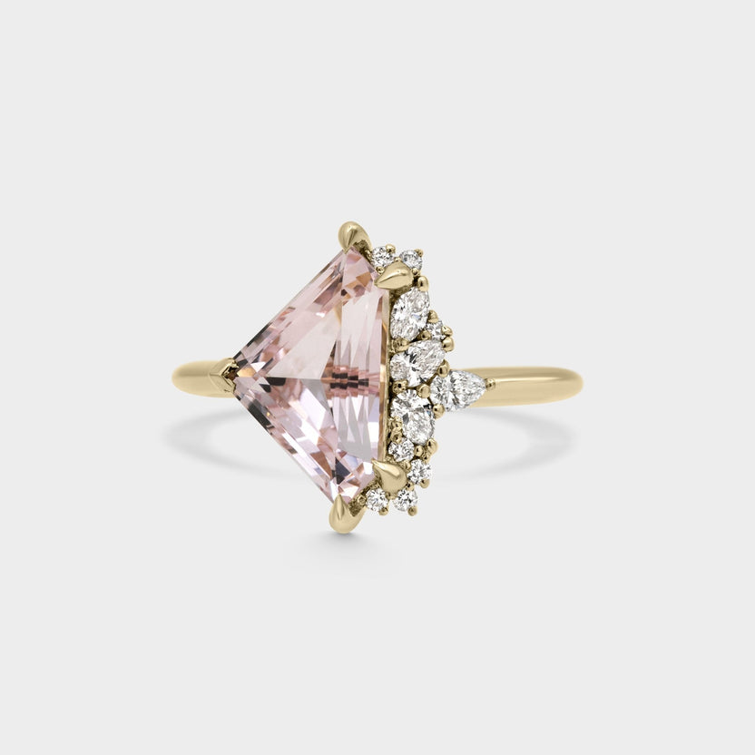 2.65ct Irregular Cluster of Morganite & Diamond – Laher